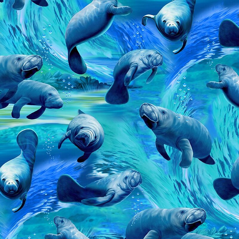Manatee Fabric - Etsy