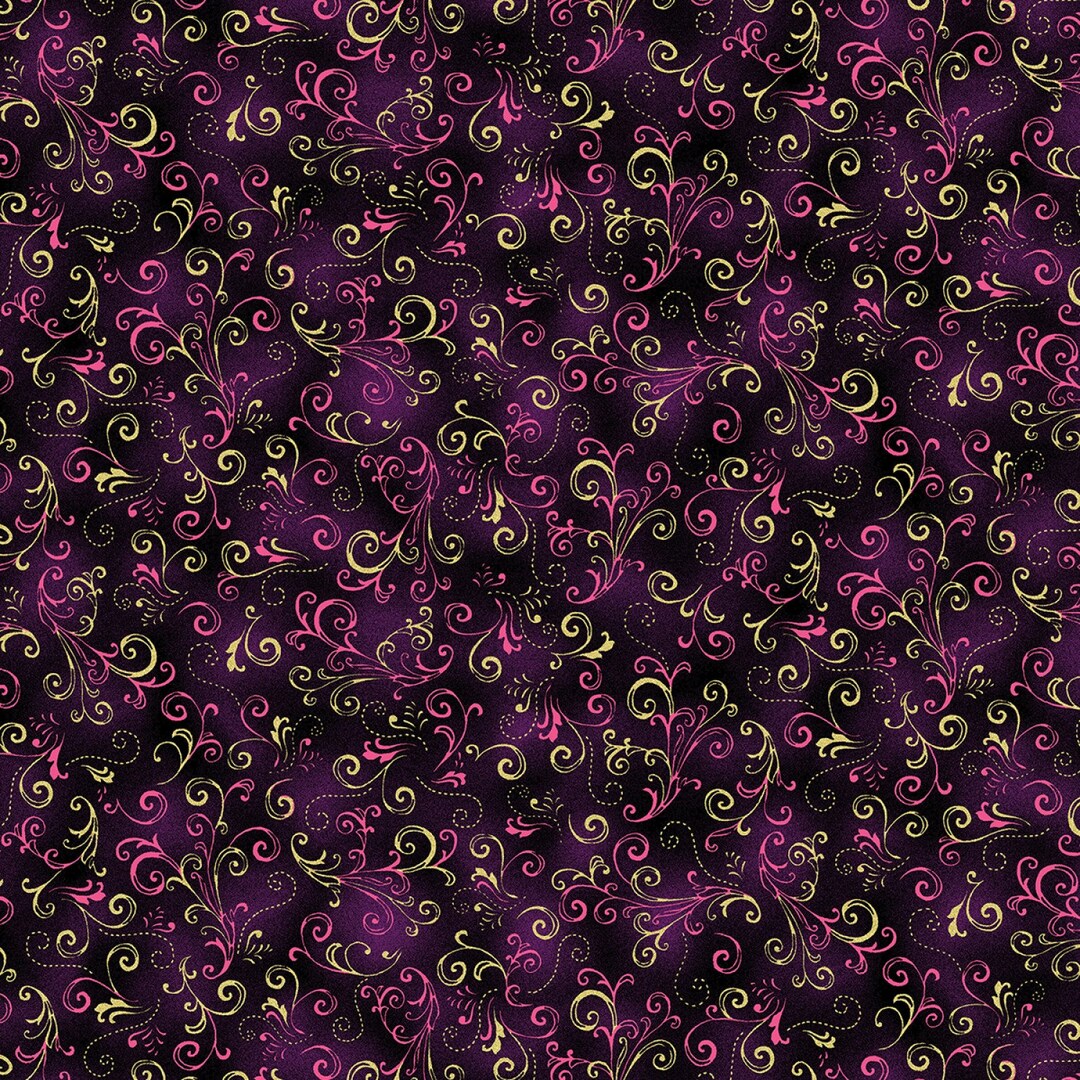 Kanvas Studio Jeweled Scroll 8863M-66 Benartex Winter Metallic Holiday ...