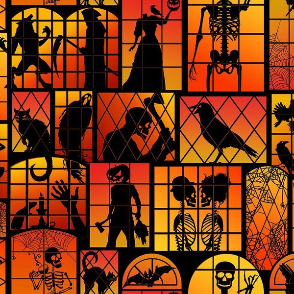 Halloween Window Silhouette - Etsy
