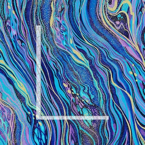 Timeless Treasures Utopia CM1027 Metallic Blue Marble Chong-a Hwang ...