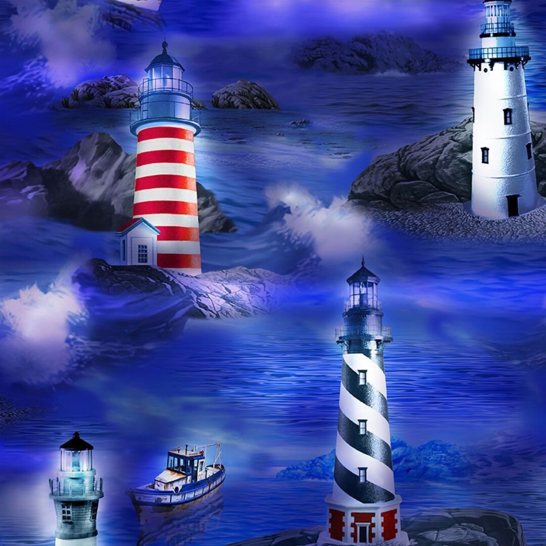 Timeless Treasures - Light the Way - CD2275 - Lighthouses in the Blue ...