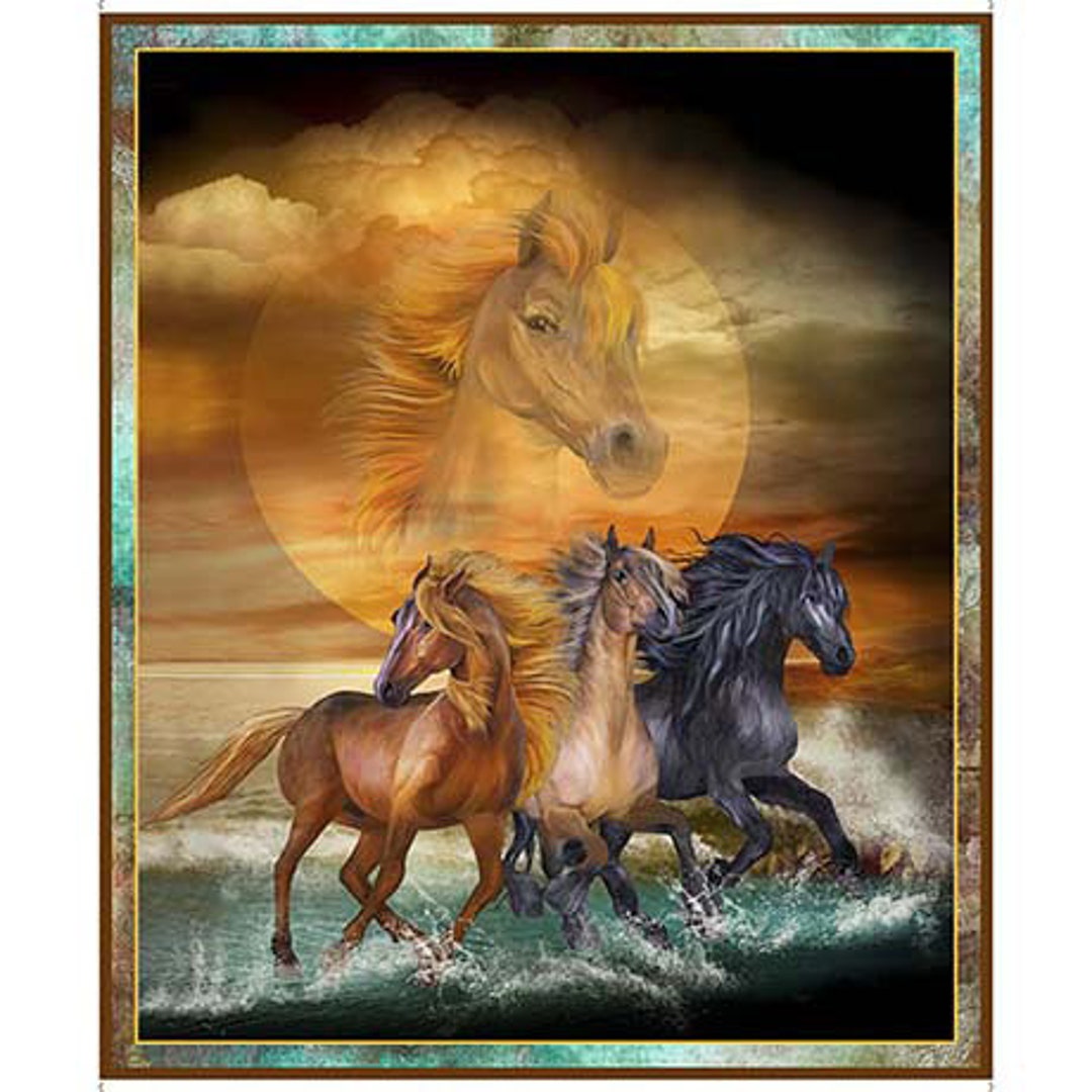 Quilting Treasures - Wild Horses - 29771-X - Horse Panel - Horses ...
