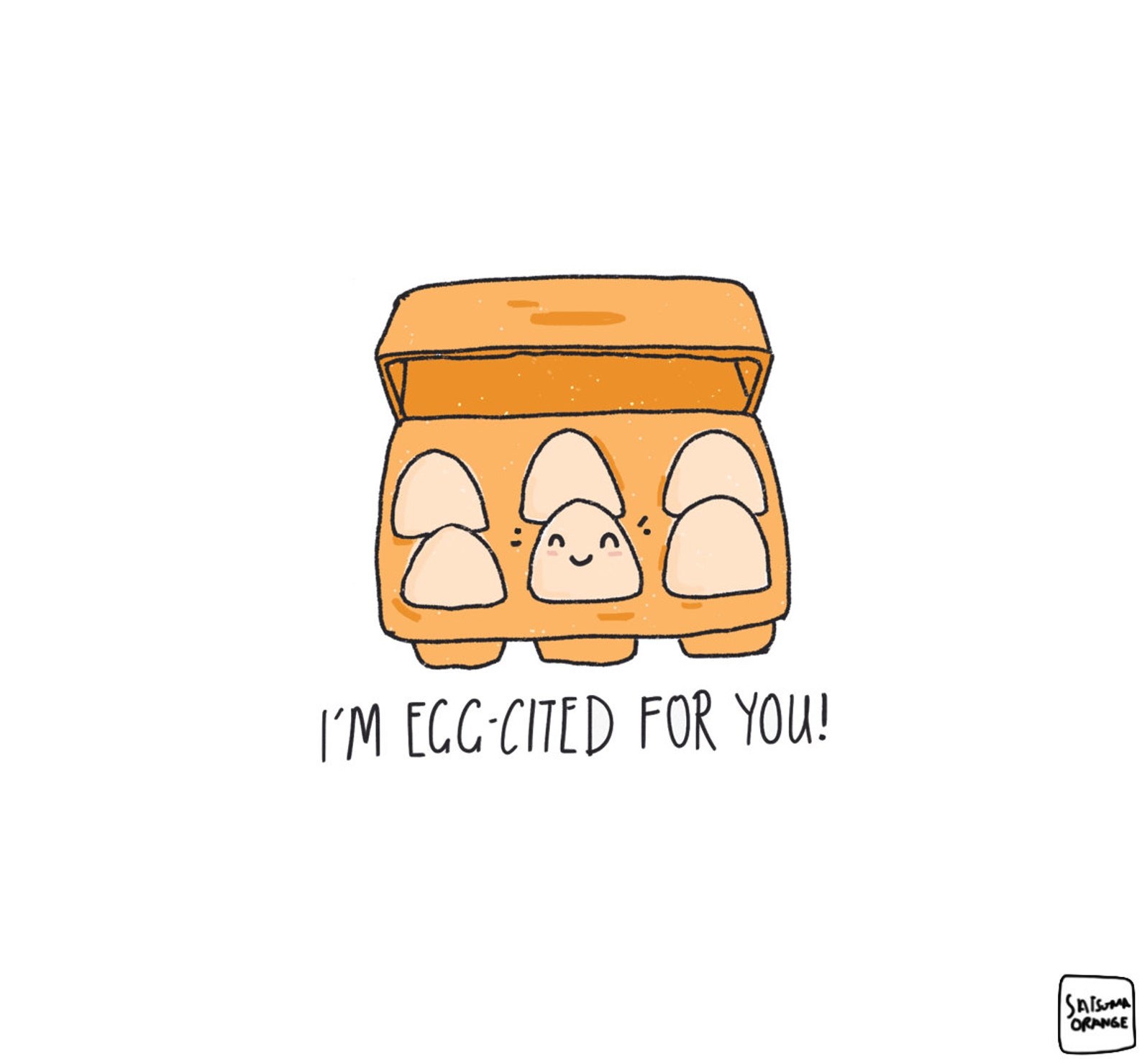 I'm so Egg-cited for You Greeting Card - Etsy UK