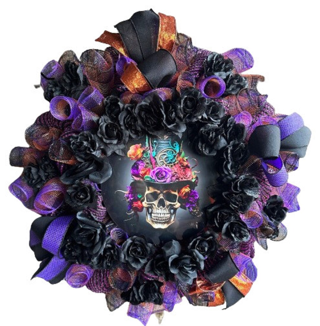 Steampunk Wreath, Victorian Era Wreath, Black and Purple Wreath ...