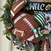 Football Wreath for Front Door, Welcome to Our Home Sign, Sports Fan ...