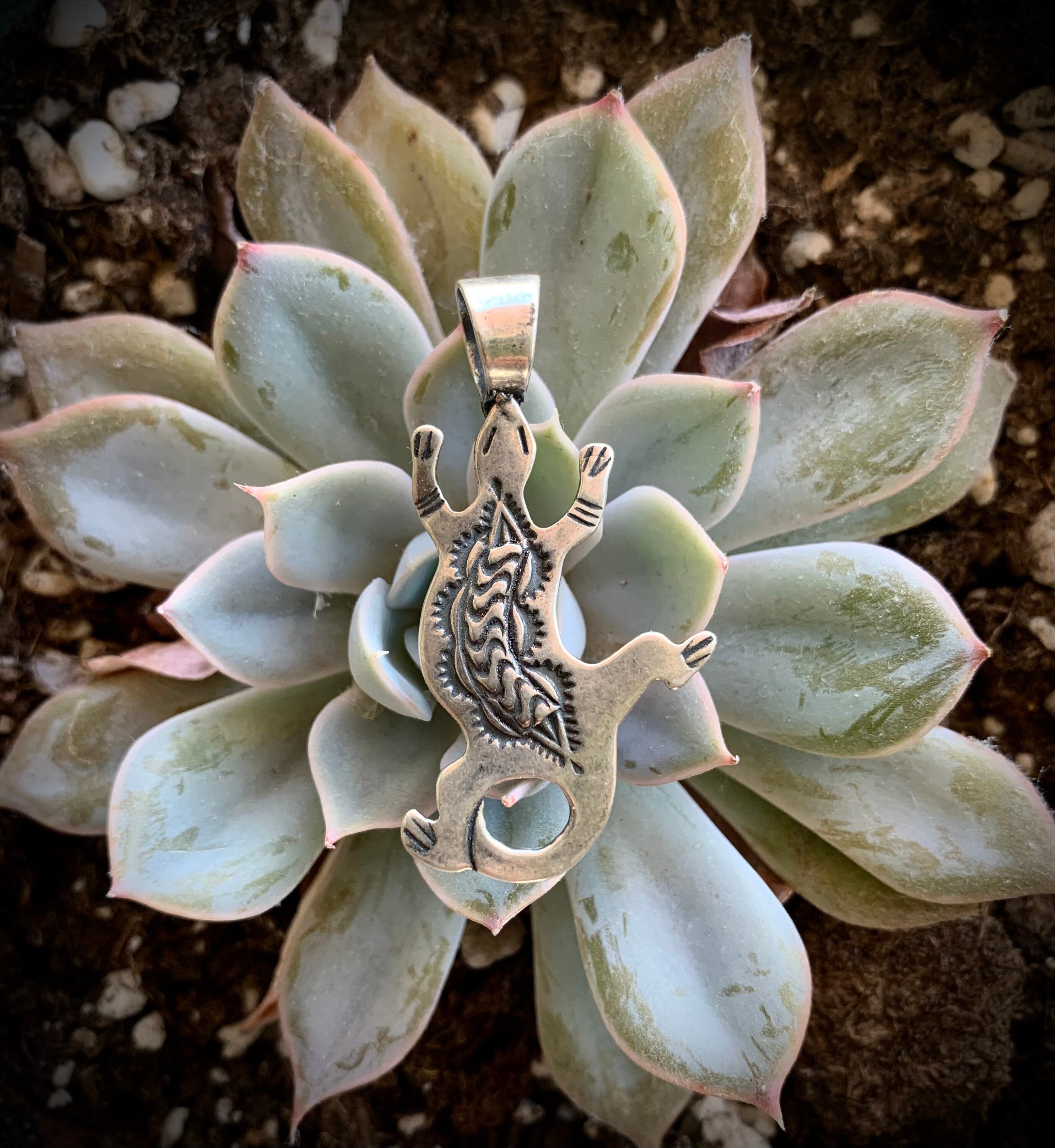 Lizard Charm Native American Lizard Charm Silver Lizard - Etsy