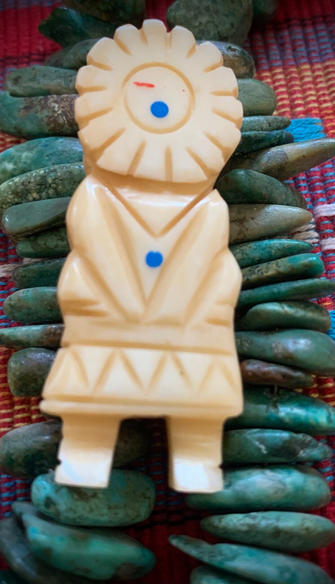 Kachina Pendent Made From Buffalo Bone, Sun Face Kachina, Dawa, Hand ...