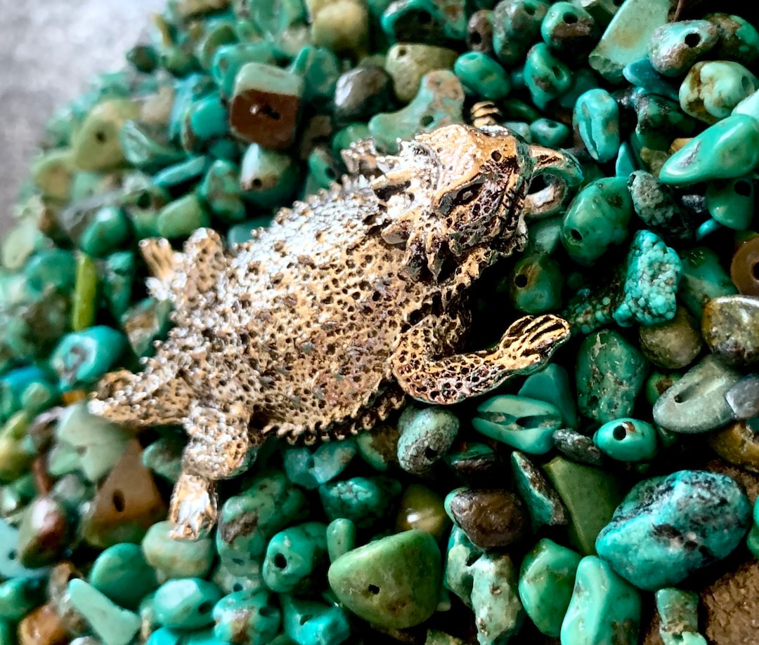 X-large Horned Toad Charm Made Out of Silver Alloy, Large Horned Toad ...