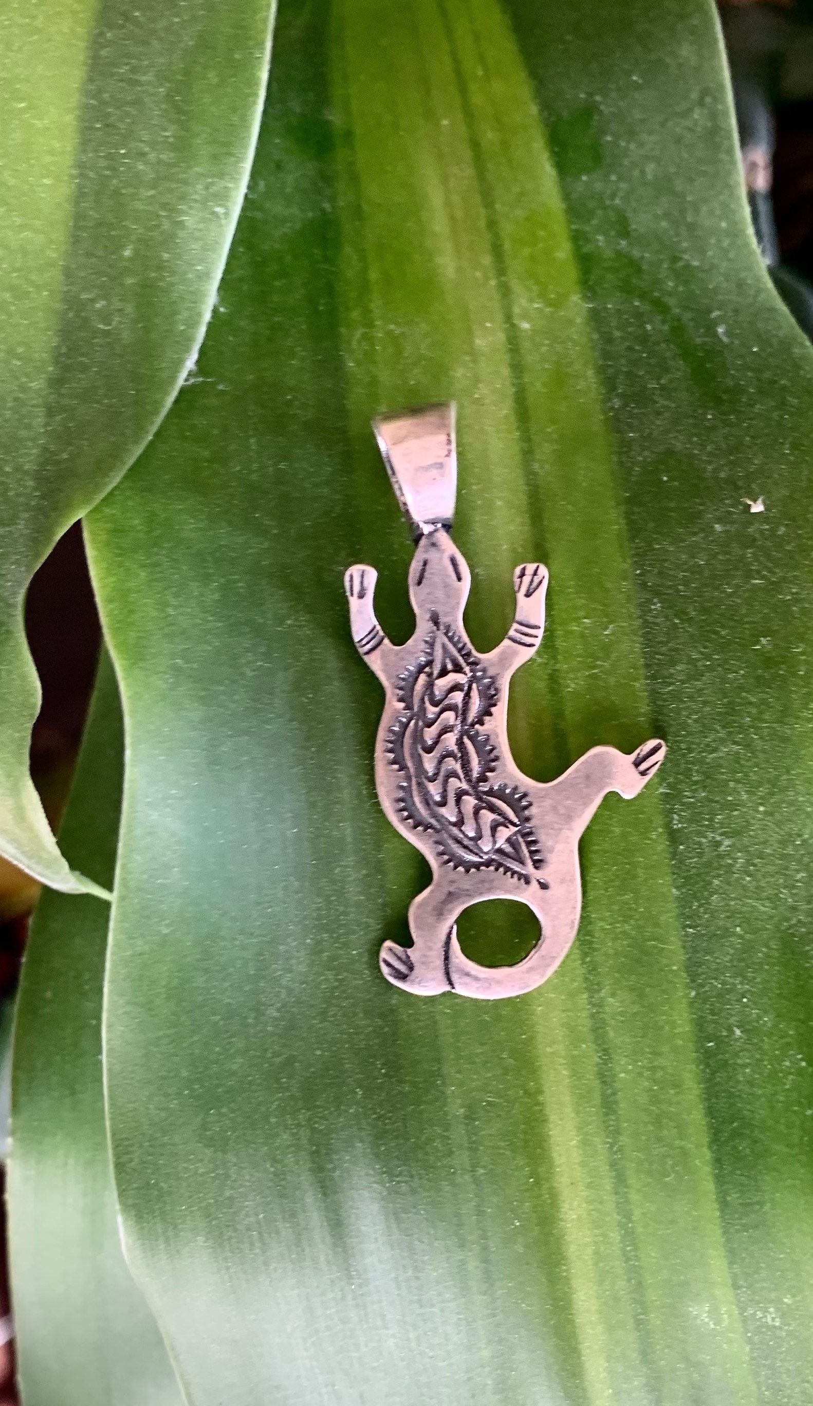 Lizard Charm, Native American Lizard Charm, Silver Lizard Indian ...
