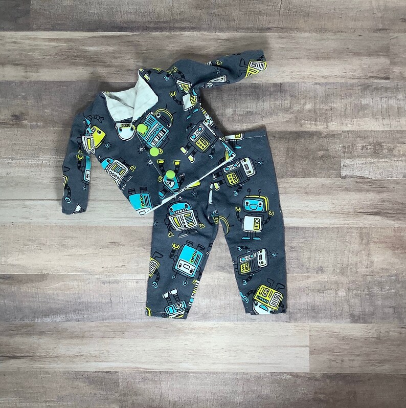18 Inch Doll Robot Pajamas, Handmade Cool Robot Doll Pajamas, Unisex ...