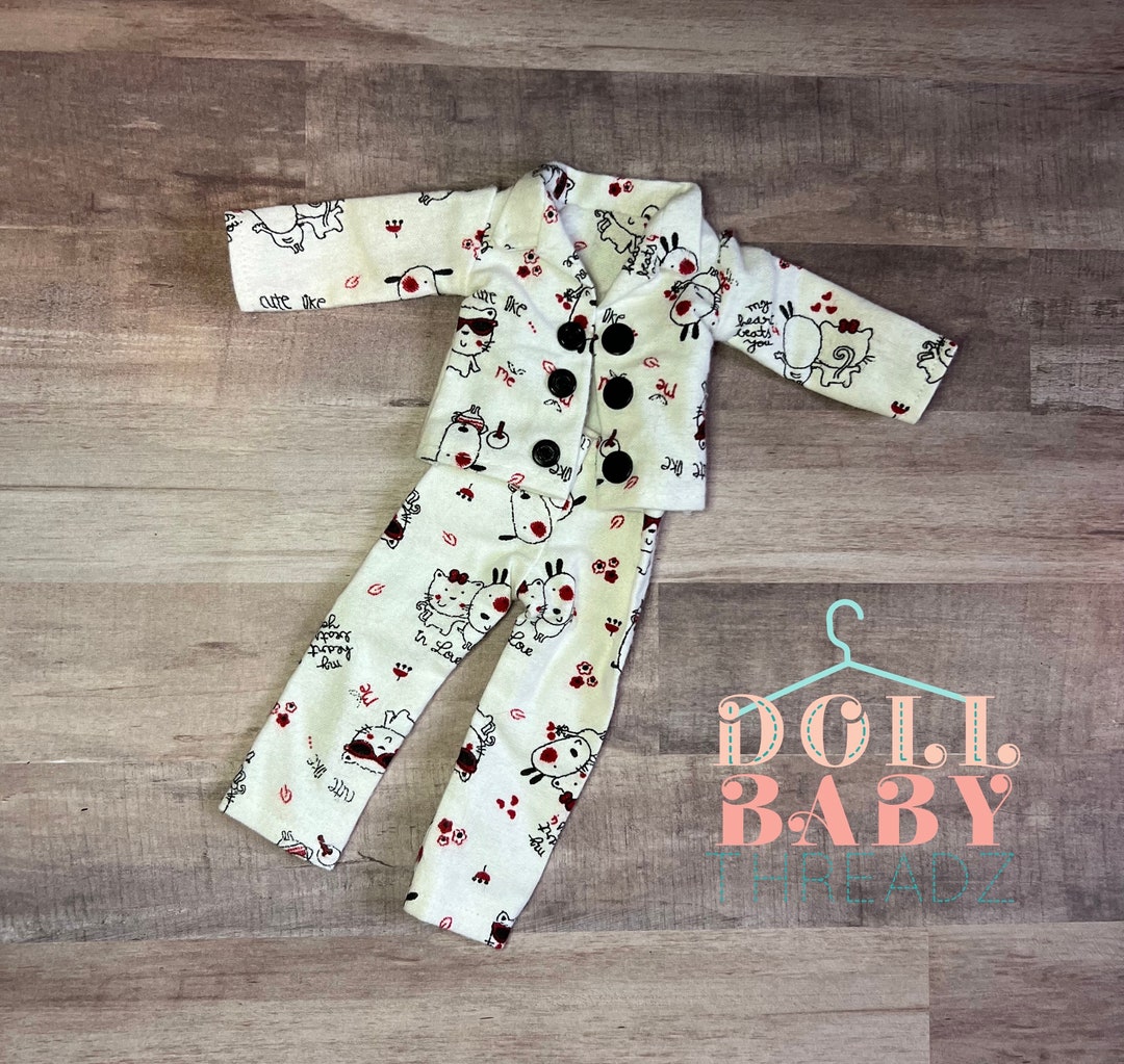 14.5 Inch Doll Dog and Cat Pajamas, Doll Dog and Cat Pajama Set, Cute ...
