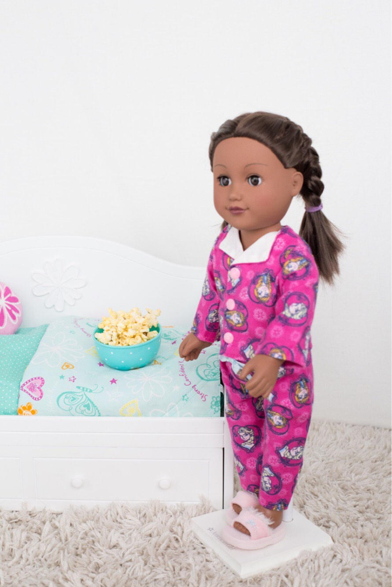 18 Inch Doll Fleece Frozen Pajama Set Anna Doll Pajamas Elsa - Etsy