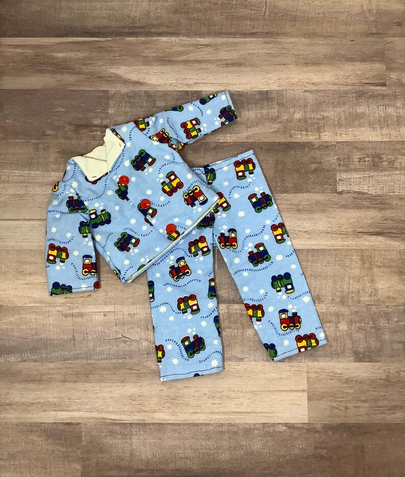 18 Inch Doll Train Pajamas Fleece Train Doll Pajama Set - Etsy