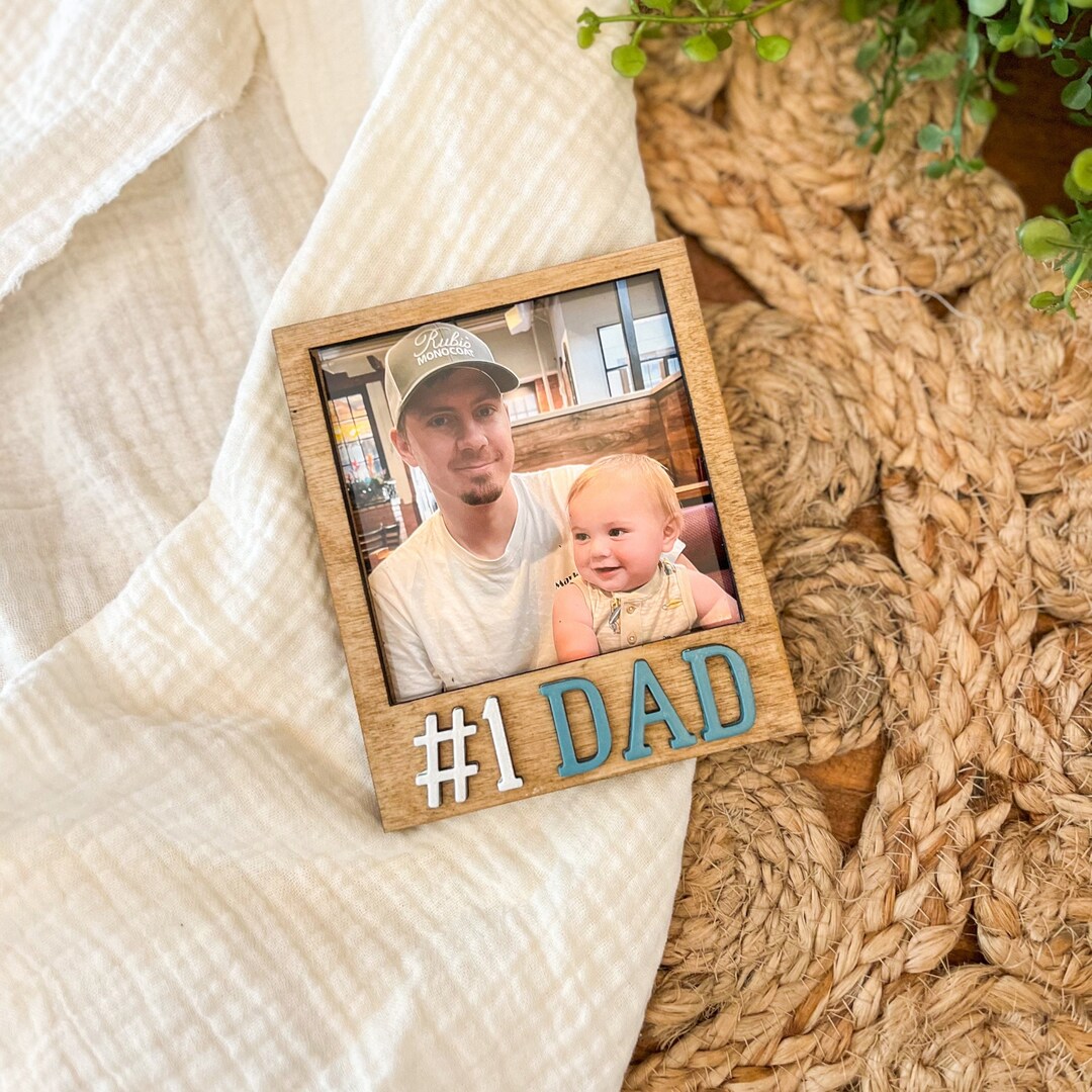 Dad Photo Magnet, #1 Dad Photo Frame Magnet, Father’s Day Gift Magnet ...