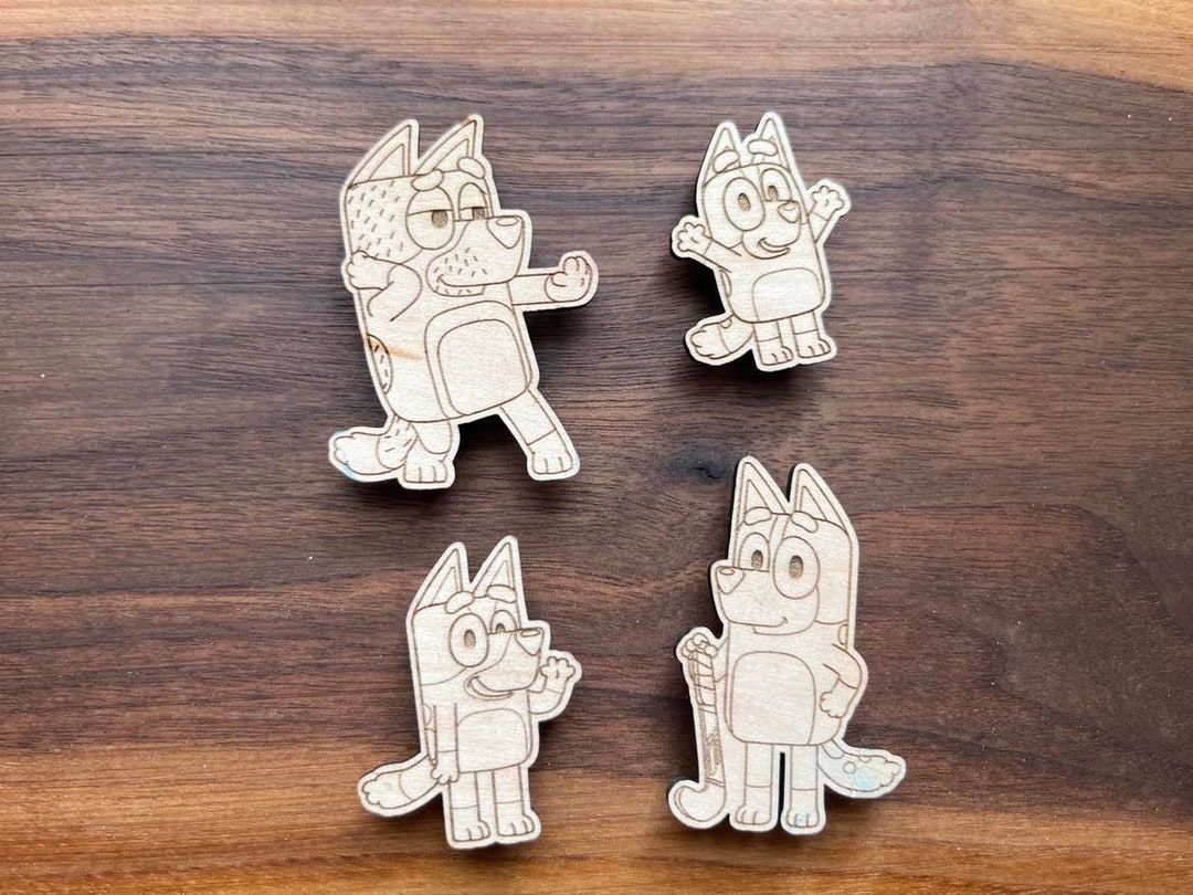 Bluey 4 Magnet Set - Etsy