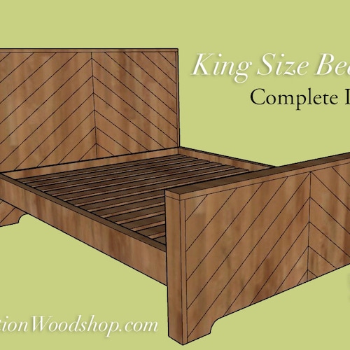 DIY Plans: King Size Rustic Bed Frame - Etsy Canada