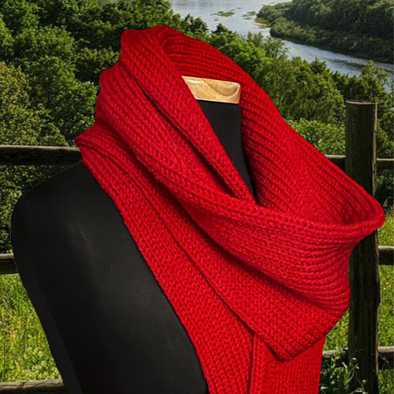 Red Mens Scarf - Etsy