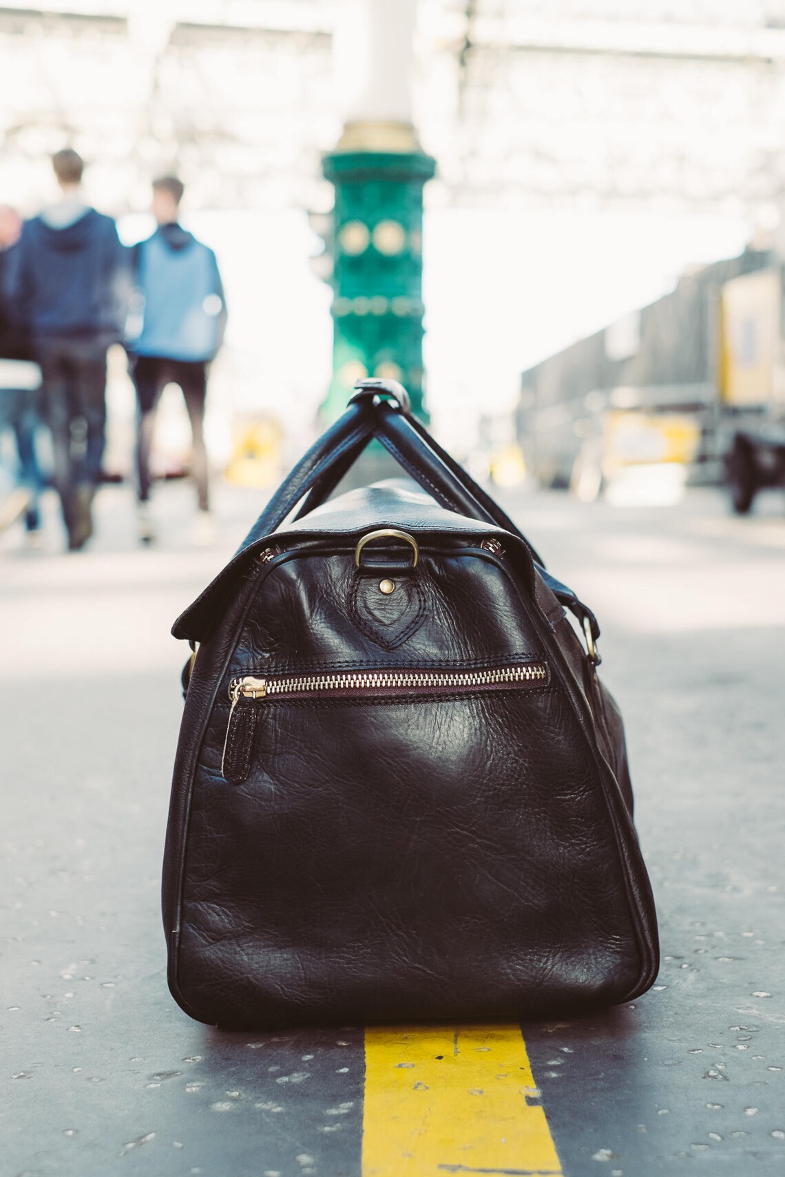 Leather Duffle Bag Leather Gym Bag Travel Duffle Cabin Luggage Gym ...