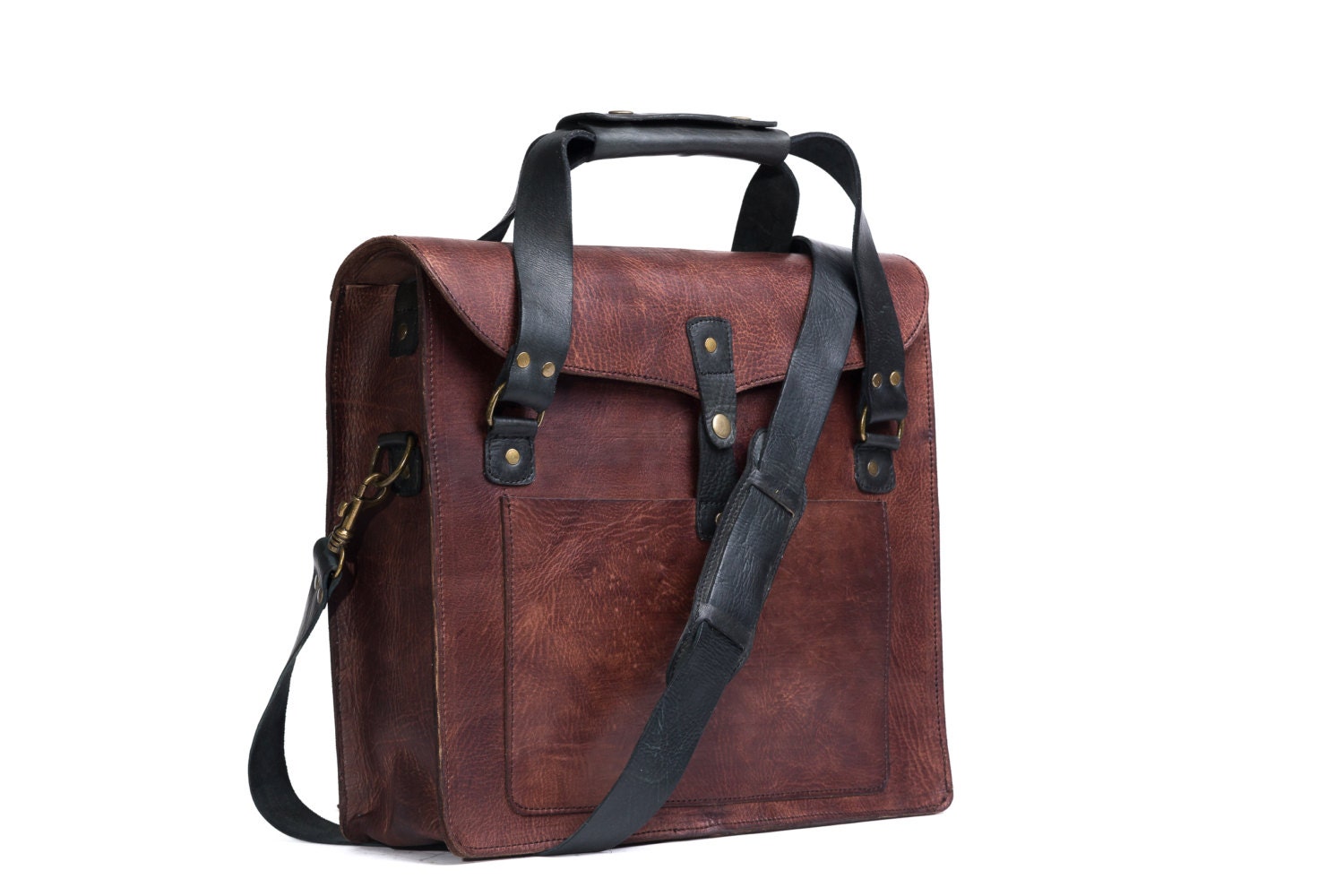 Leather Tote Bag Men's Leather Messenger Handmade - Etsy
