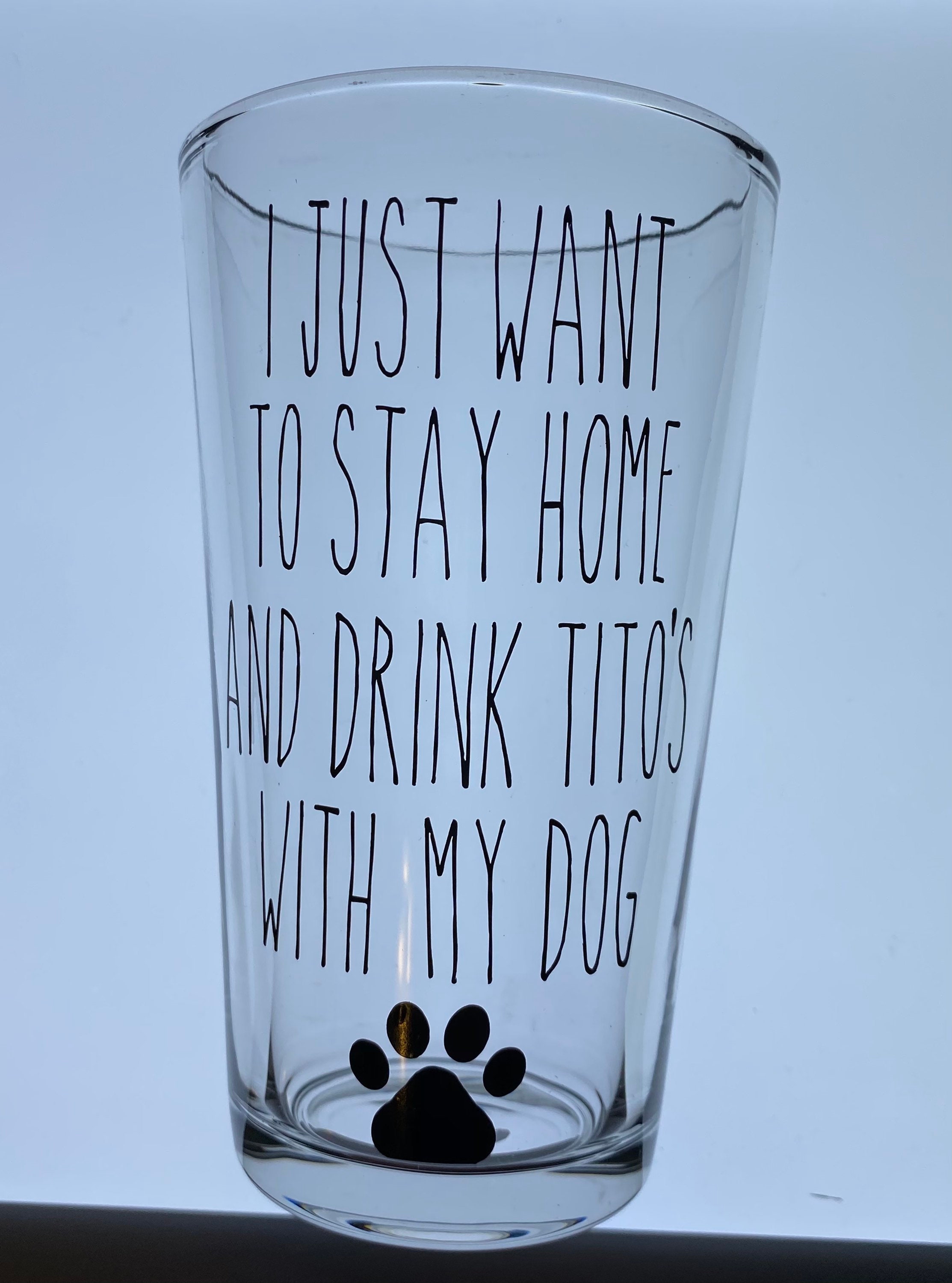 Titos Glass Dog Cup Vodka for Dog People Drinking Glass | Etsy