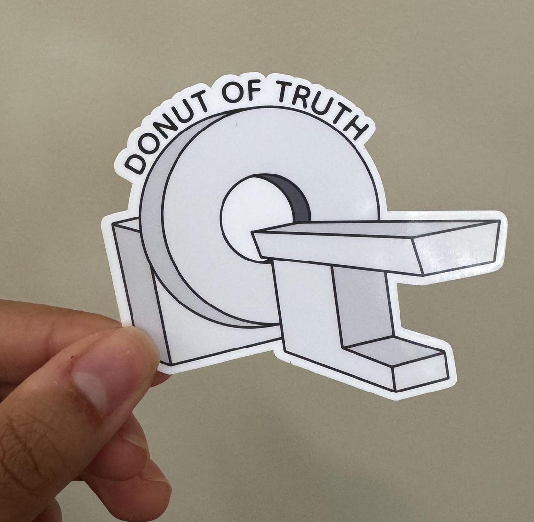 Donut of Truth CT Sticker Funny Healthcare Decal for Water Bottles ...