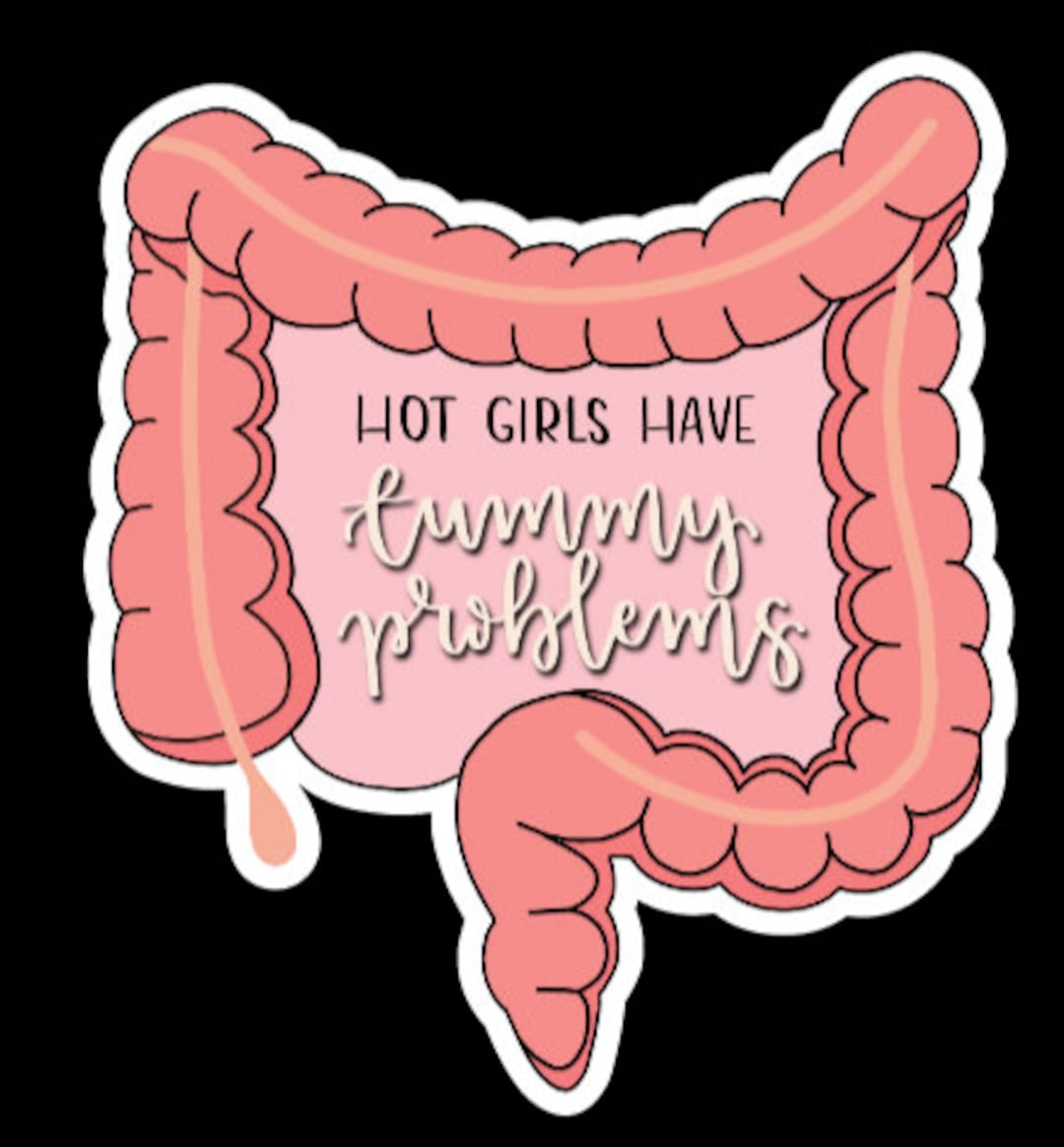 Hot Girls Have Tummy Problems Vinyl Sticker - Etsy