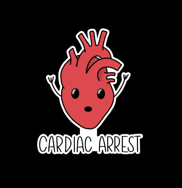 Cardiac Arrest Sticker - Funny Medical Decal | Gifts for Medical ...