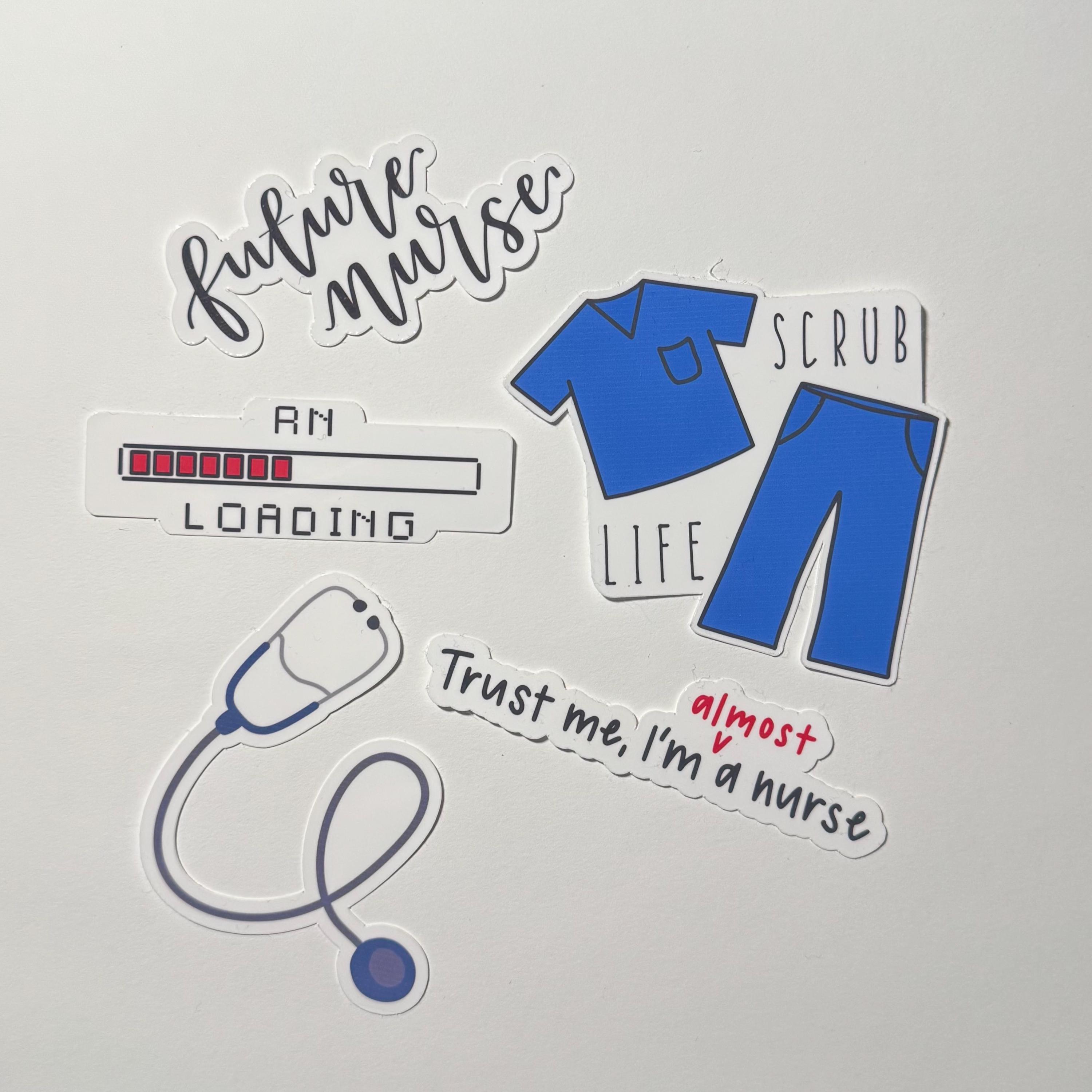 Future Nurse Sticker Pack - Motivational Decals for Nursing Students ...