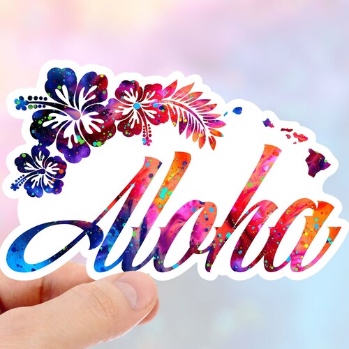 Aloha Sticker Hawaii Sticker Mahalo Notebook Stickers - Etsy