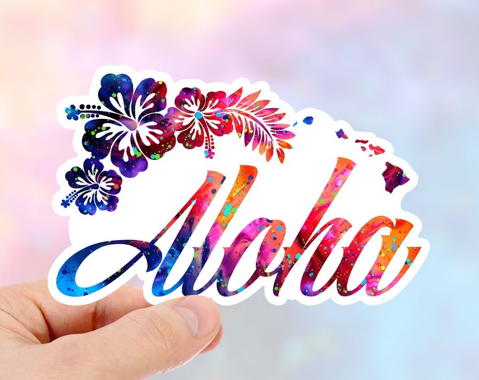 Aloha Sticker Hawaii Sticker Mahalo Notebook Stickers Aloha State ...