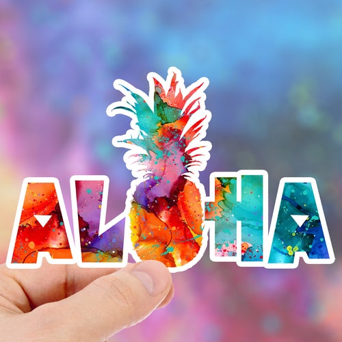 Aloha Sticker Hawaii Sticker Mahalo Notebook Stickers | Etsy