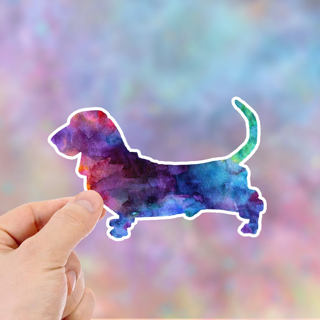 Basset Hound Waterproof Vinyl Sticker Stickers Fun - Etsy