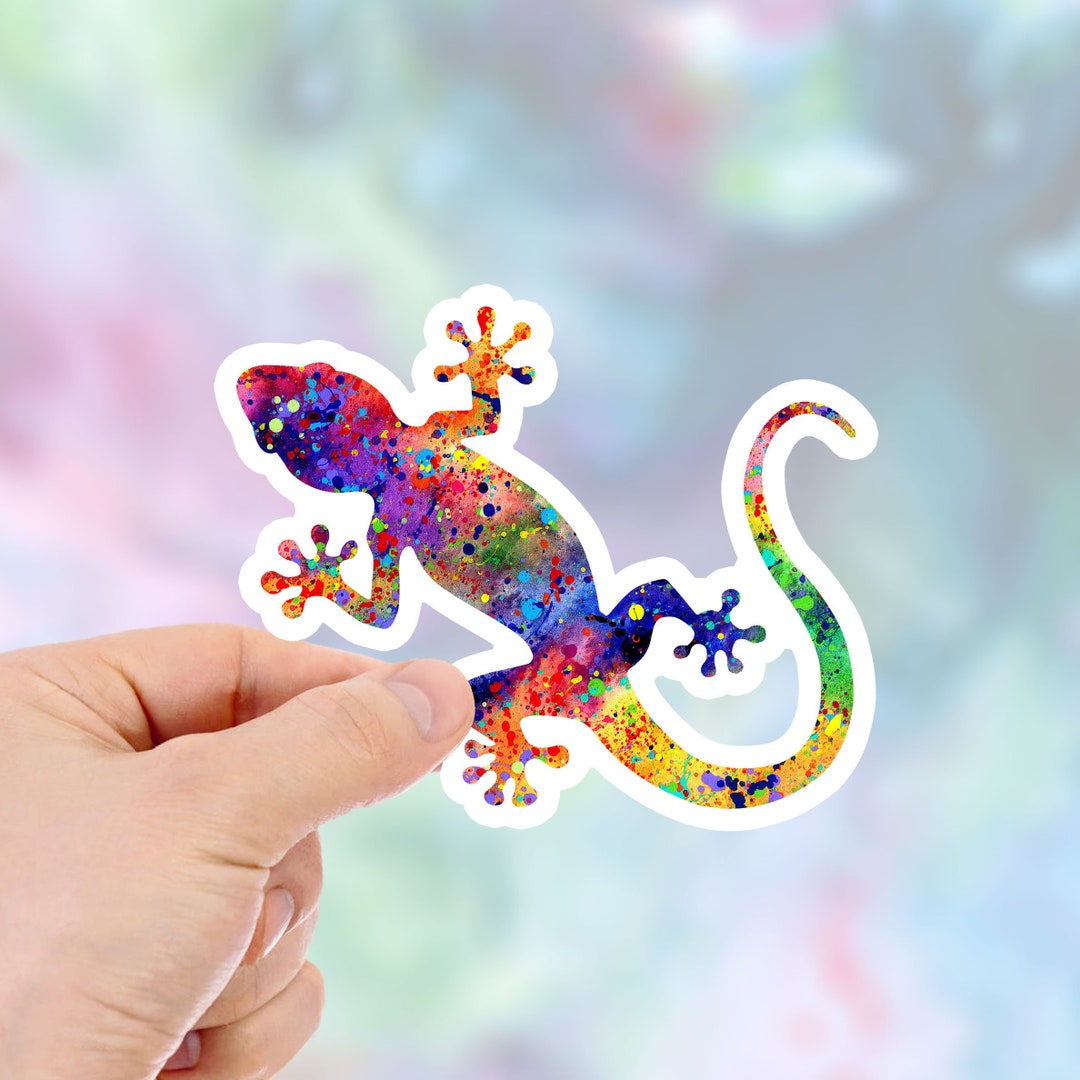 Gecko Stickers Lizard Stickers Fun Stickers Pet Stickers - Etsy