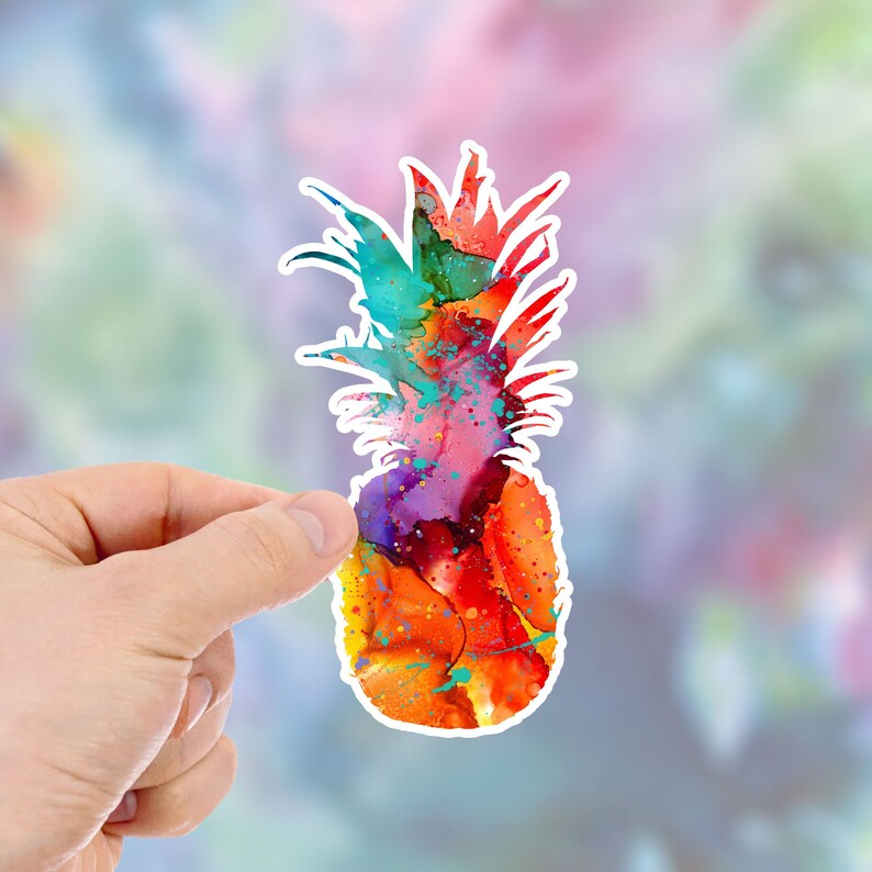 Pineapple Laptop Sticker Cool Pineapple Stickers Pineapple - Etsy