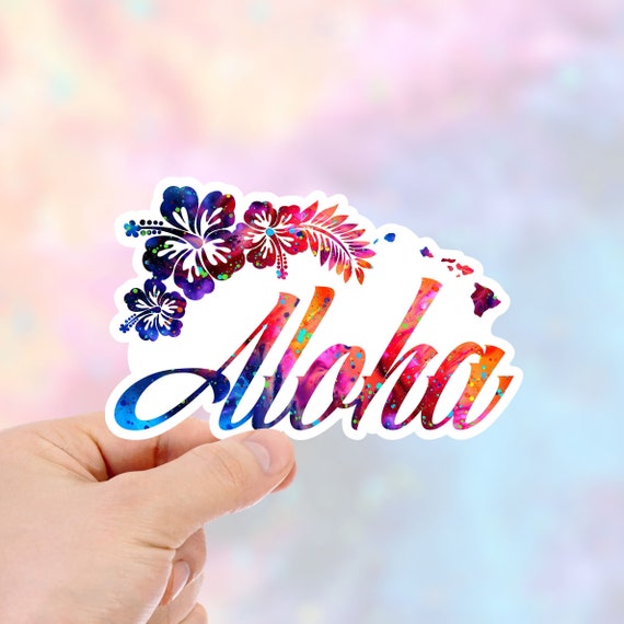 Aloha Sticker Hawaii Sticker Mahalo Notebook Stickers | Etsy