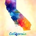 California Map USA Watercolor Print Art Print Wall Art - Etsy