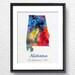 Alabama Map USA, Watercolor Print, Art Print, Wall Art Poster, Wall ...
