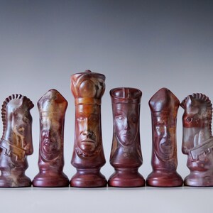 Handmade Raku Chess, Large Scale Chess, NO BOARD, Saggar Firing/ Hose ...