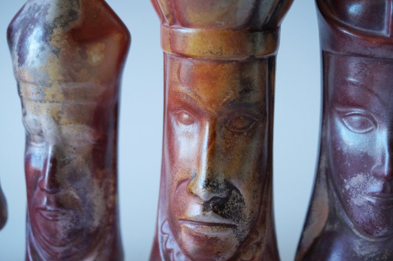 Handmade Raku Chess Large Scale Chess NO BOARD Saggar - Etsy