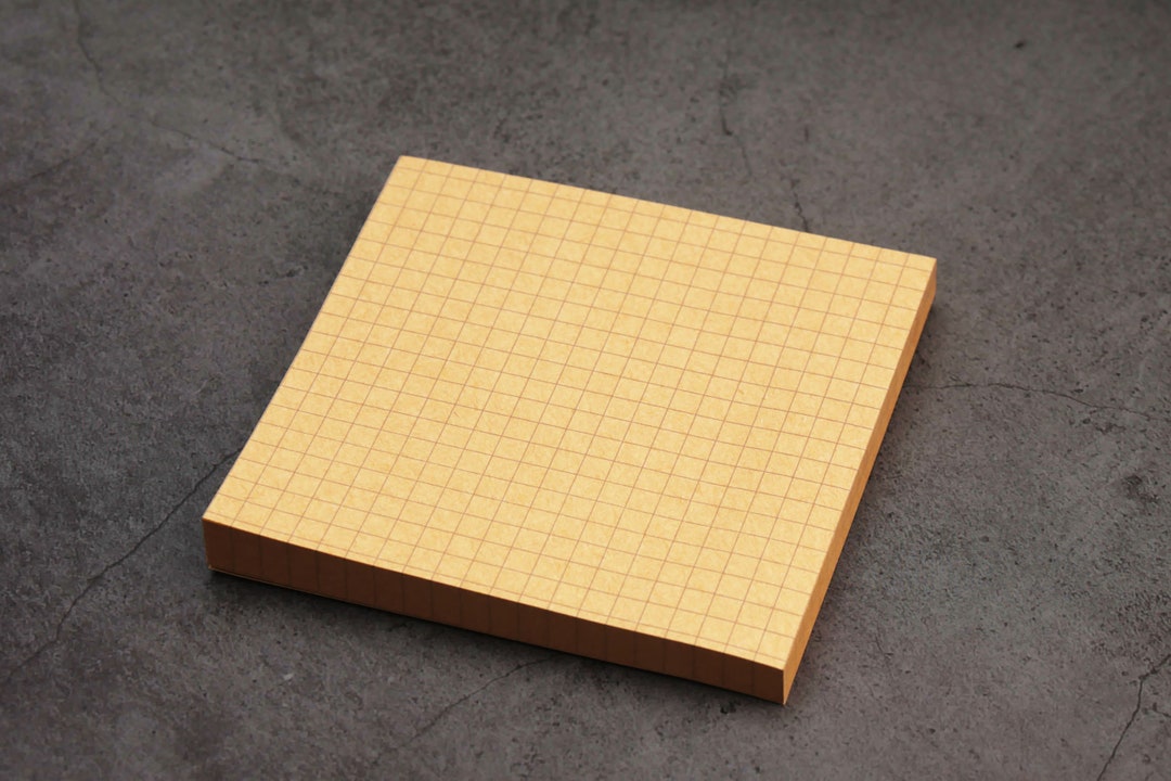 Kraft Sticky Note, Kraft Sticky Memo, Kraft Grid Memo Pad - Etsy