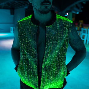 LED Vest Mens Rave Outfit Burning Man Outfit EDC Gear EDC Festival ...
