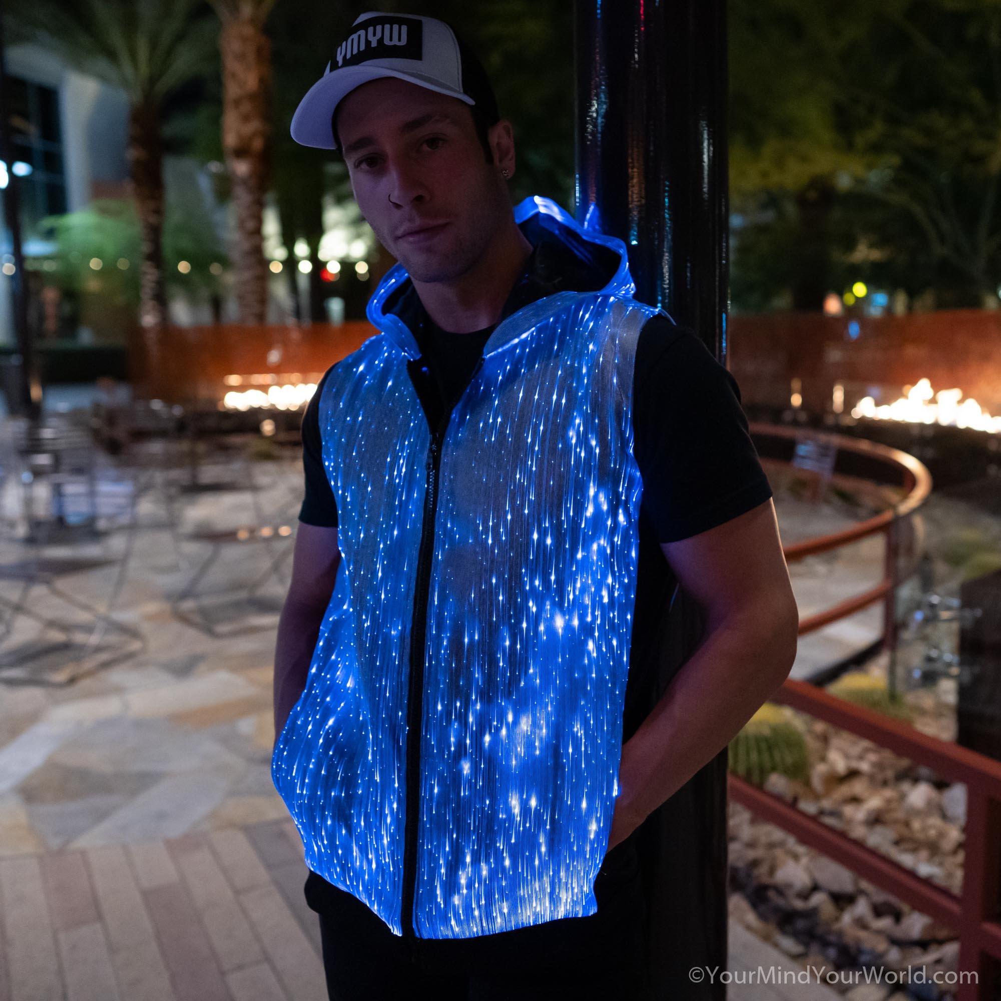 Light Up Vest Cool Hoodie for Men LED Jacket Burning Man EDM | Etsy