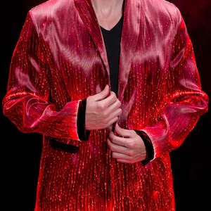 LED Light up Jacket for Men Formal Party Outfit Music Fesitval Outfit ...