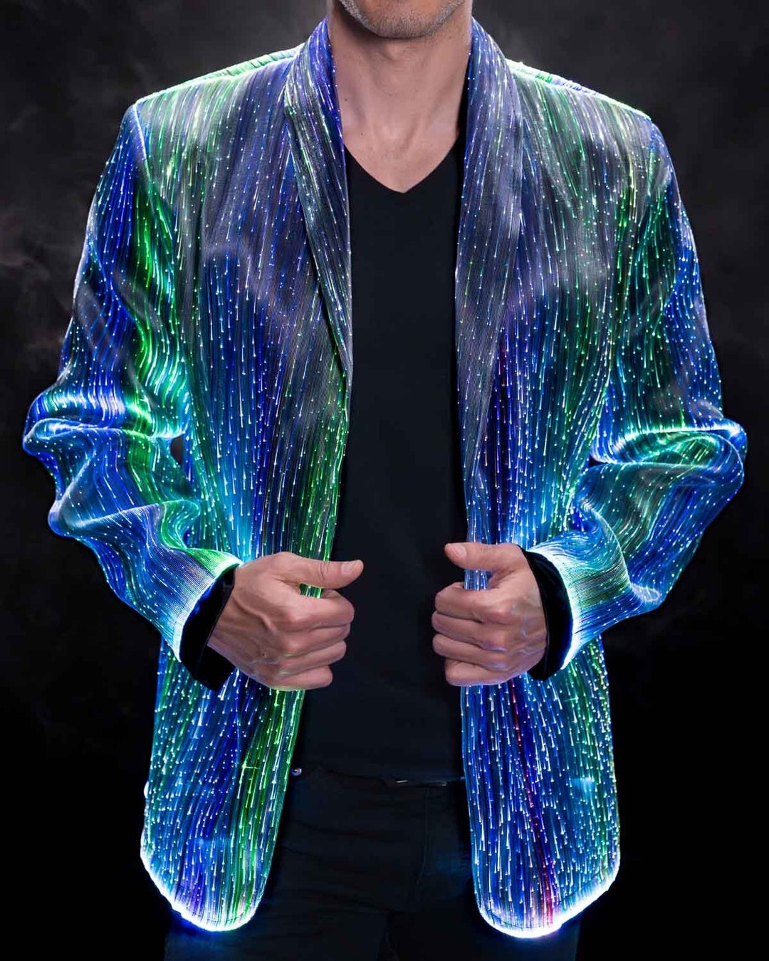 LED Light up Jacket for Men Formal Party Outfit Music Fesitval Outfit ...