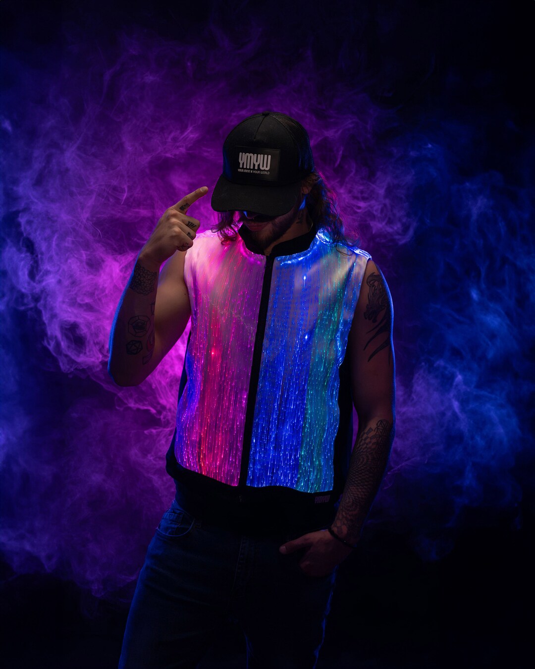 LED Vest Mens Rave Outfit Burning Man Outfit EDC Gear EDC Festival ...