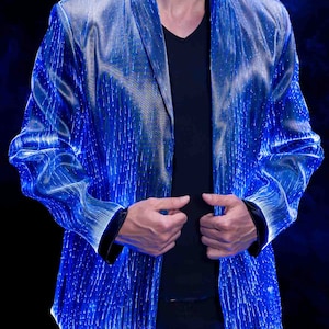 LED Light up Jacket for Men Formal Party Outfit Music Fesitval Outfit ...