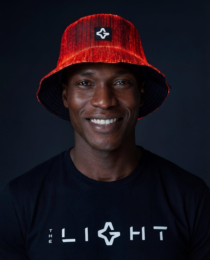 THE LIGHT - Led Bucket Hat Color Changing Light up Bucket Hat Rave Hat ...