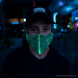 LED Mask Cyberpunk Mask Rave Mask Burning Man Outfit Rave Mask Rave ...