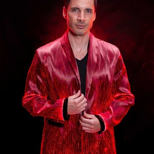 LUCKY STAR Led Light up Jacket for Men Formal Party Outfit Music ...