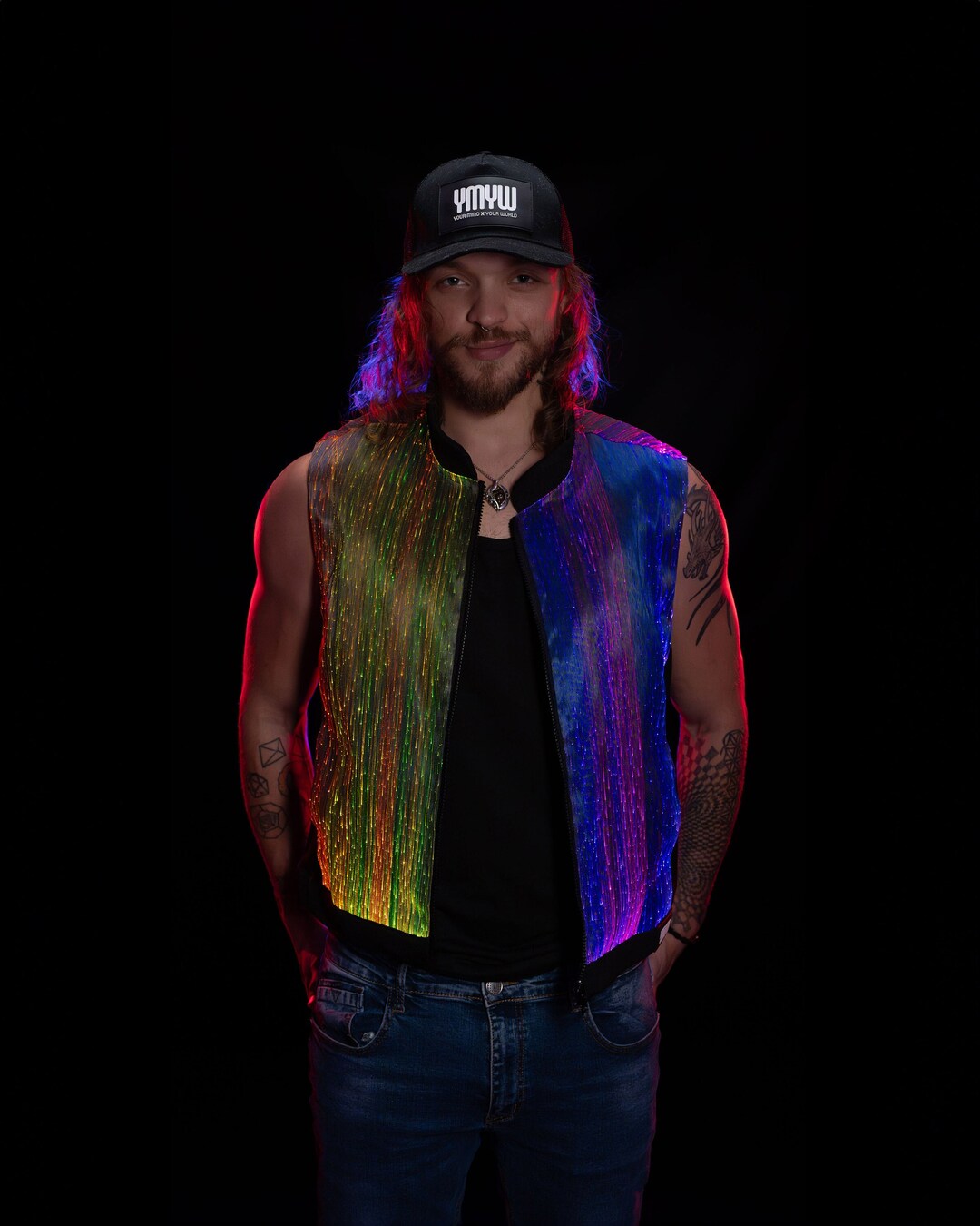 LED Vest Mens Rave Outfit Burning Man Outfit EDC Gear EDC Festival ...